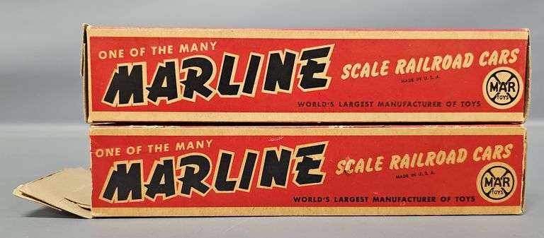 Two Postwar Marlines / Marx 3/16 Scale O gauge Freight Cars in Original ...