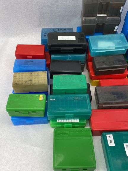 Assorted Lot of Plastic Ammo Boxes - Reloading Supplies - National ...