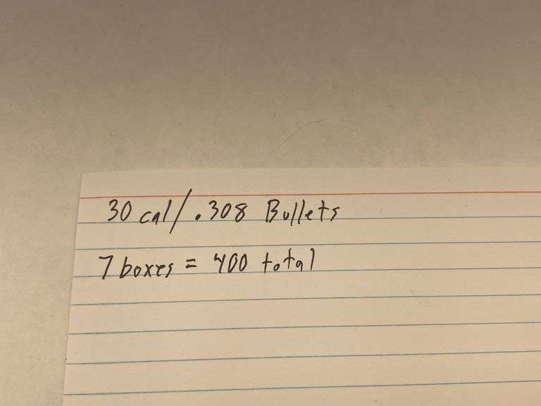 Lot of 7 Boxes of .30 Caliber Bullets - 400 Total - National Auction USA